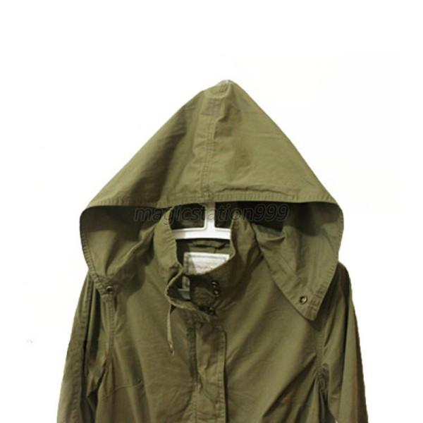 2015 New Womens Winter Warm Army Green Military Parka Trench Hooded